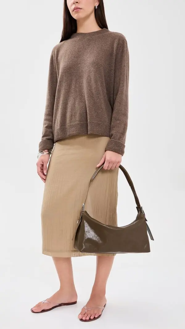 LEMAIRE Belted Baguette Shoulder Bag - Dark Bronze