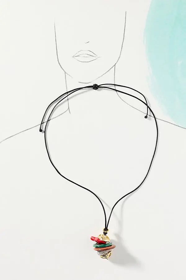 Timeless Pearly Corded Pendant Necklace