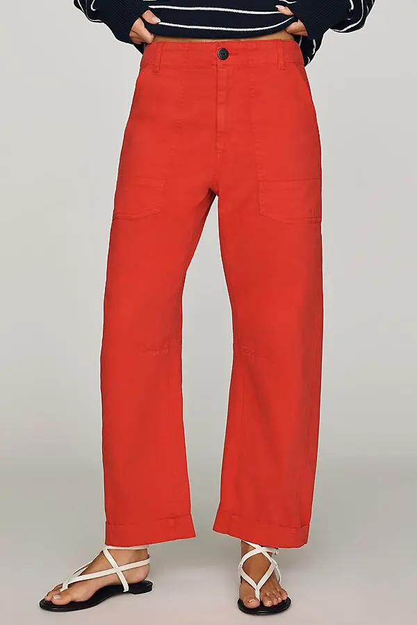 PISTOLA Tori 100% Cotton Utility Pants