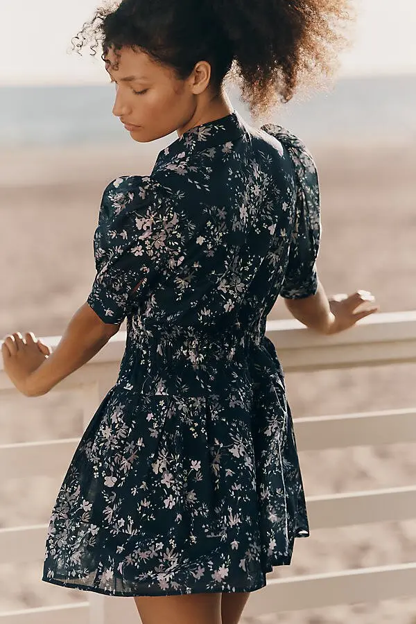 SNDYS. Maisie Printed Cotton Mini Dress