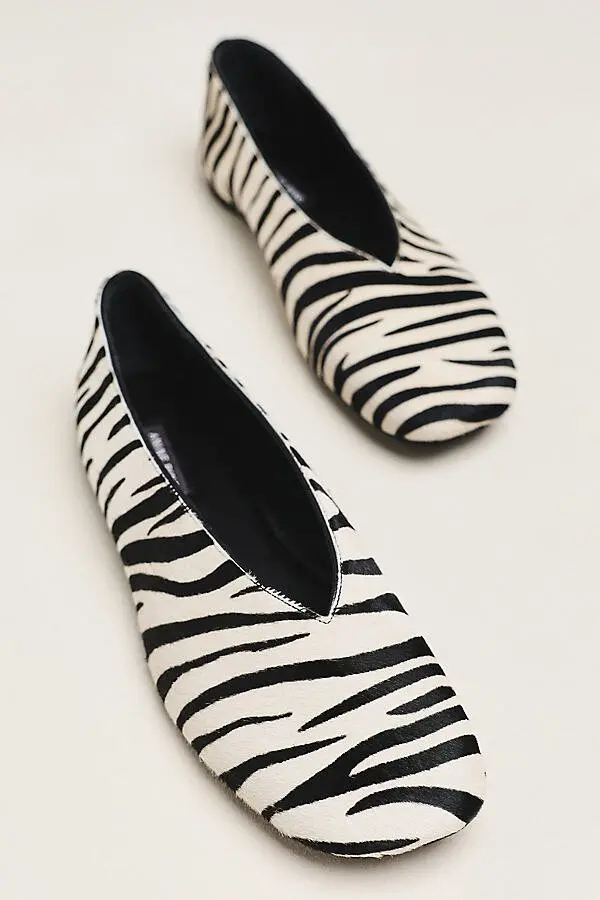 ANINE BING Ana Ballet Flats - Zebra