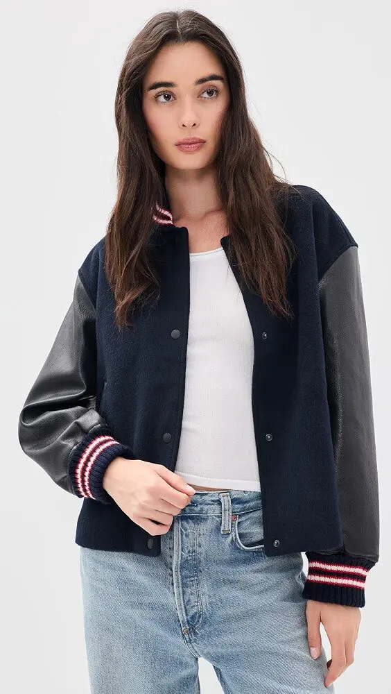 Rag & Bone Scarlet Varsity Jacket