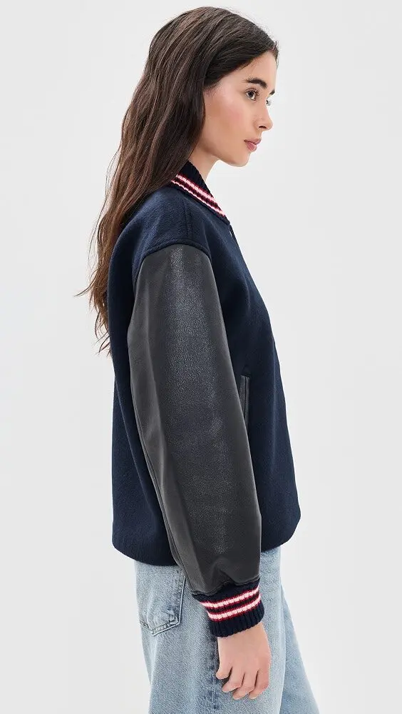 Rag & Bone Scarlet Varsity Jacket