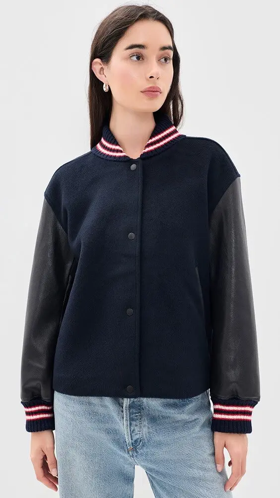 Rag & Bone Scarlet Varsity Jacket