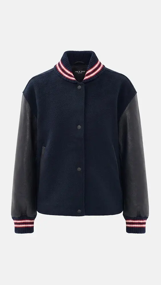 Rag & Bone Scarlet Varsity Jacket