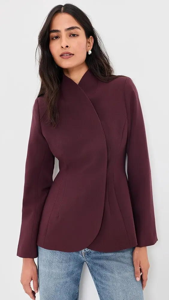 ALIGNE Daphne High Neck Jacket - Plum