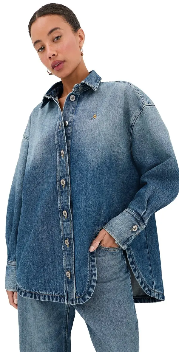 Attico Oversized Denim Shirt Jacket