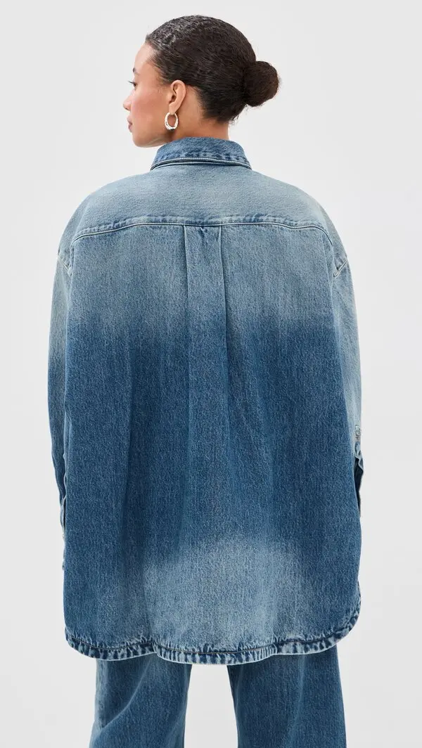 Attico Oversized Denim Shirt Jacket