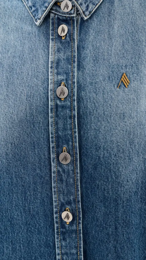 Attico Oversized Denim Shirt Jacket