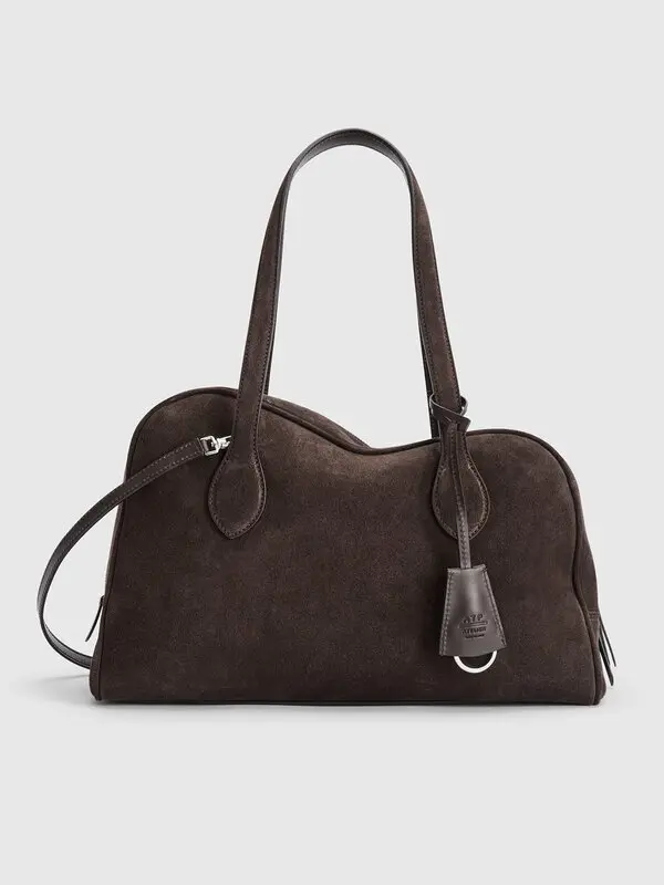 ATP ATELIER Noale Suede Top Handle Bag - Walnut