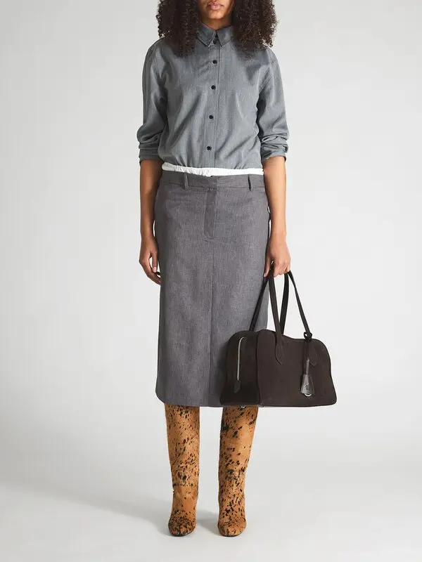 ATP ATELIER Noale Suede Top Handle Bag - Walnut