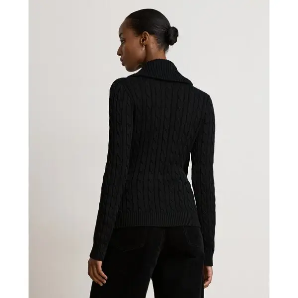 Ralph Lauren Cable Knit Shawl Collar Sweater