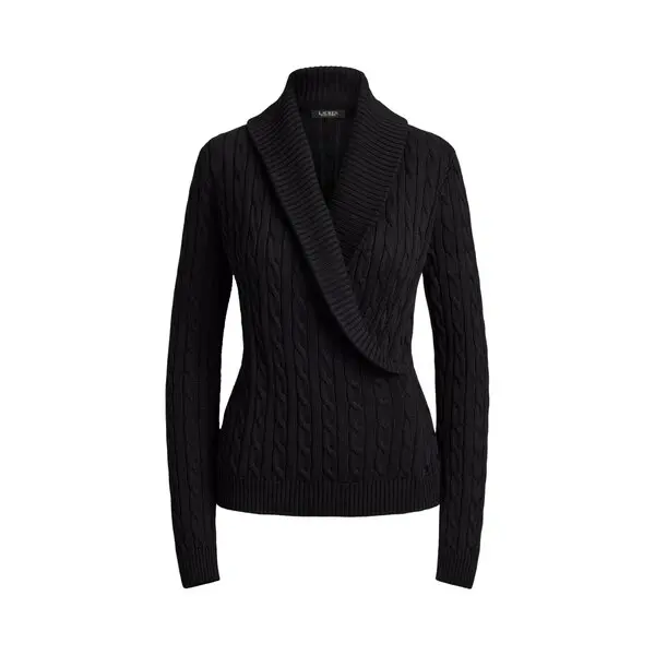 Ralph Lauren Cable Knit Shawl Collar Sweater