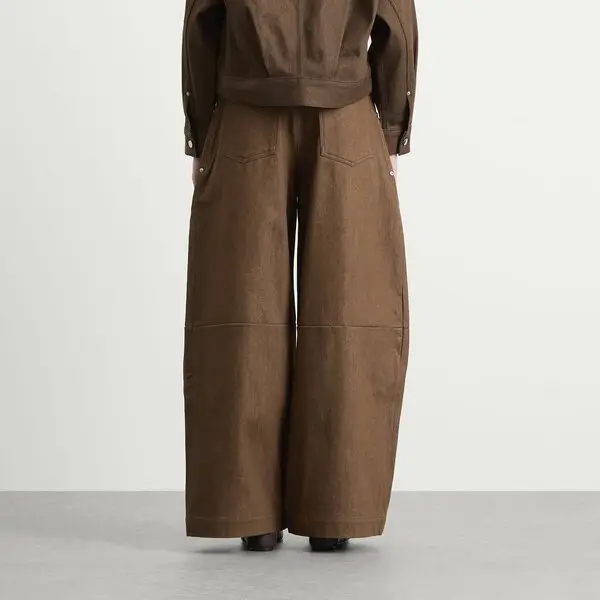 Simone Rocha Wide Leg Utility Curve Jeans - Tan/pearl/clear