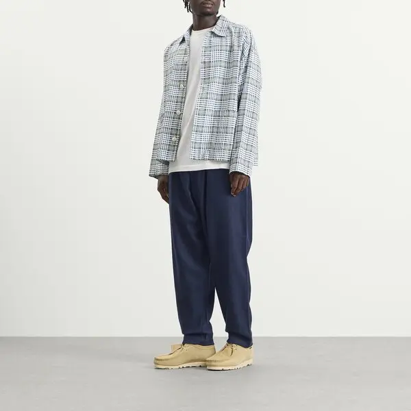 Universal Works Wool Herringbone Pleated Track Pant