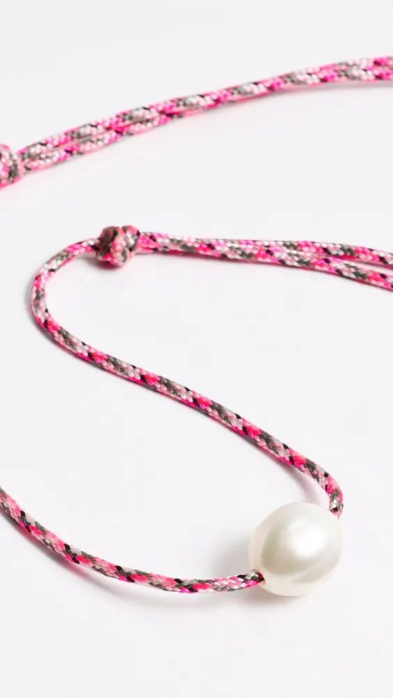 Zoe Chicco Baroque Pearl Paracord Necklace