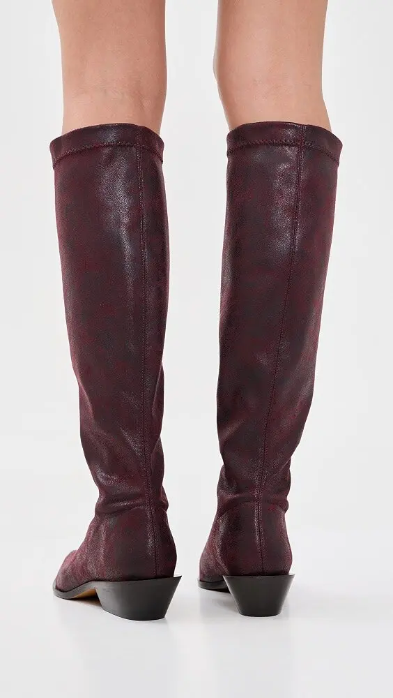 Tibi Bronson Knee High Faux Leather Boots