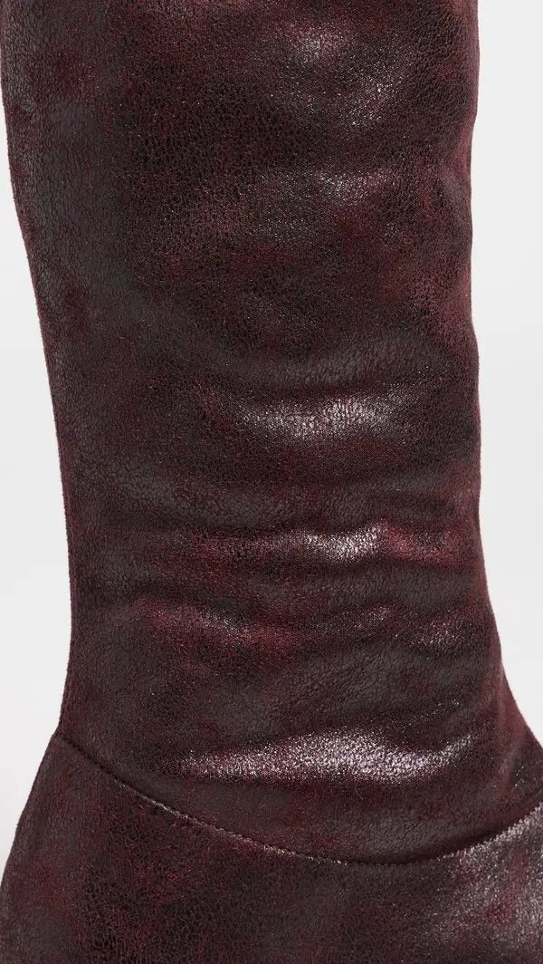 Tibi Bronson Faux Leather Boots - Wine