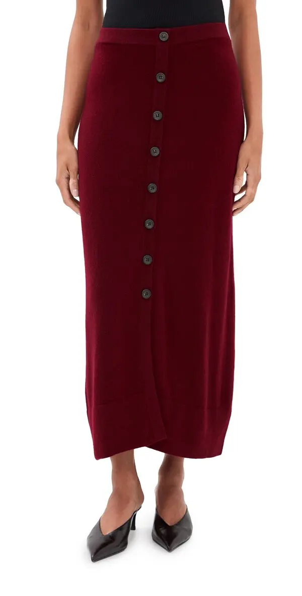 Altuzarra Callahan Cashmere Skirt - Grenache