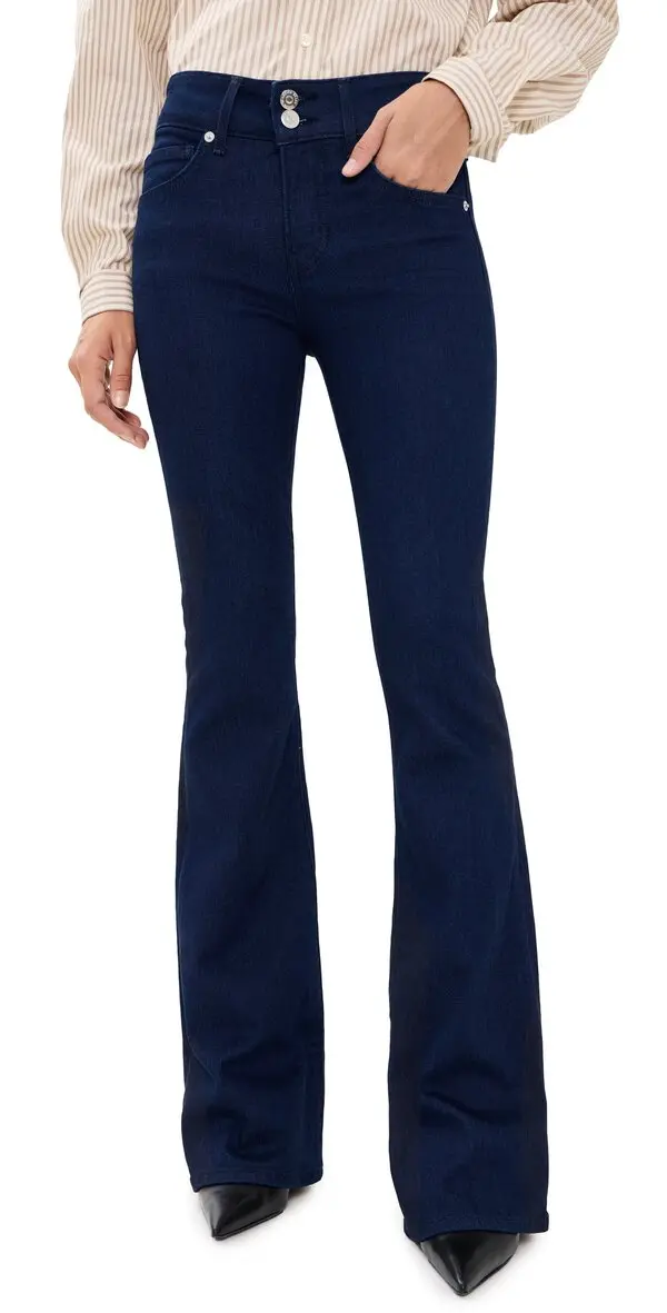 Veronica Beard Beverly Skinny Flare Jeans - Indigo Rinse
