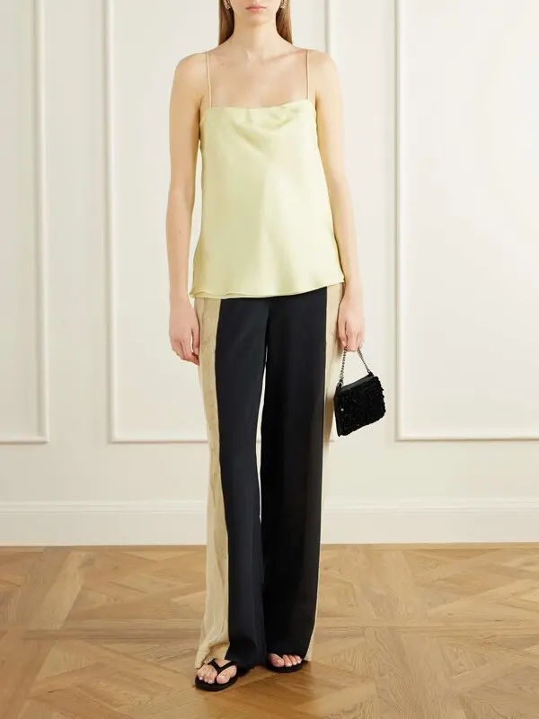 SIR. Sona Silk Crepe De Chine Wide-leg Pants