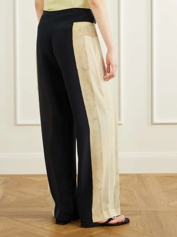 SIR. Sona Silk Crepe De Chine Wide-leg Pants