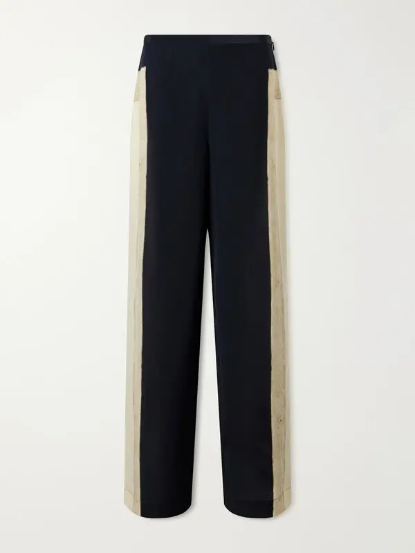 SIR. Sona Silk Crepe De Chine Wide-leg Pants - Neutrals