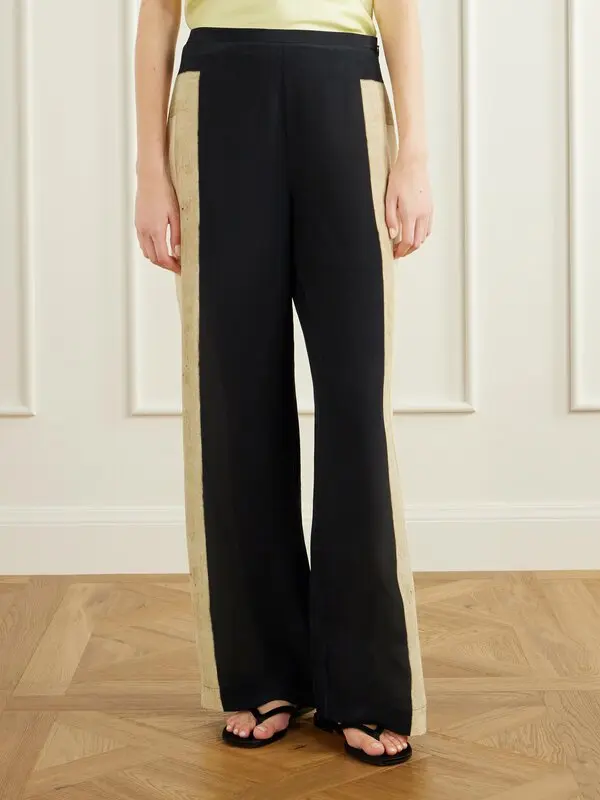 SIR. Sona Silk Crepe De Chine Wide-leg Pants - Neutrals