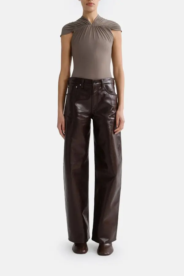 AGOLDE Recycled Leather Arc Jeans