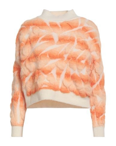 DANIELE FIESOLI Turtleneck Size Merino Wool, Polyamide, Alpaca Wool, Mohair Wool, Elastane - Orange