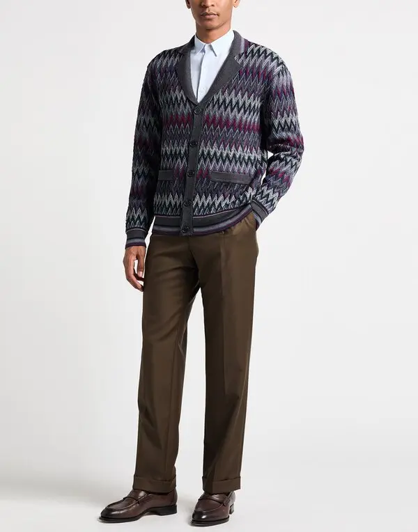Missoni Wool Cardigan With Signature Print