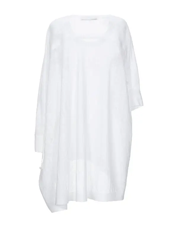 European Culture Linen & Polyamide 3/4 Sleeve Sweater
