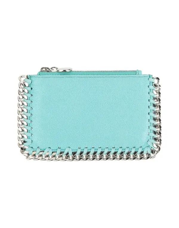 Stella McCartney Cardholder Turquoise Textile Fibers
