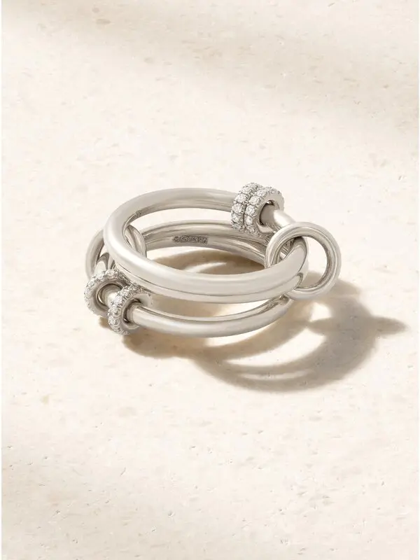 SPINELLI KILCOLLIN Jovie Sterling And Diamond Ring Set - Silver