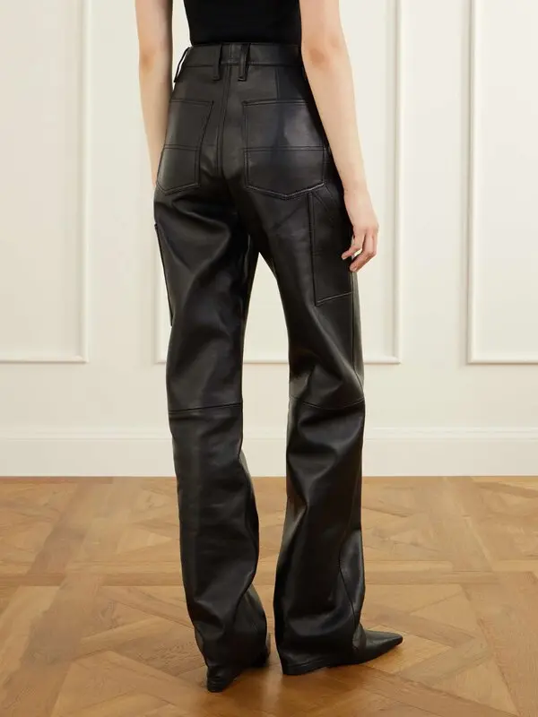 Altuzarra Mills Leather Straight-leg Pants