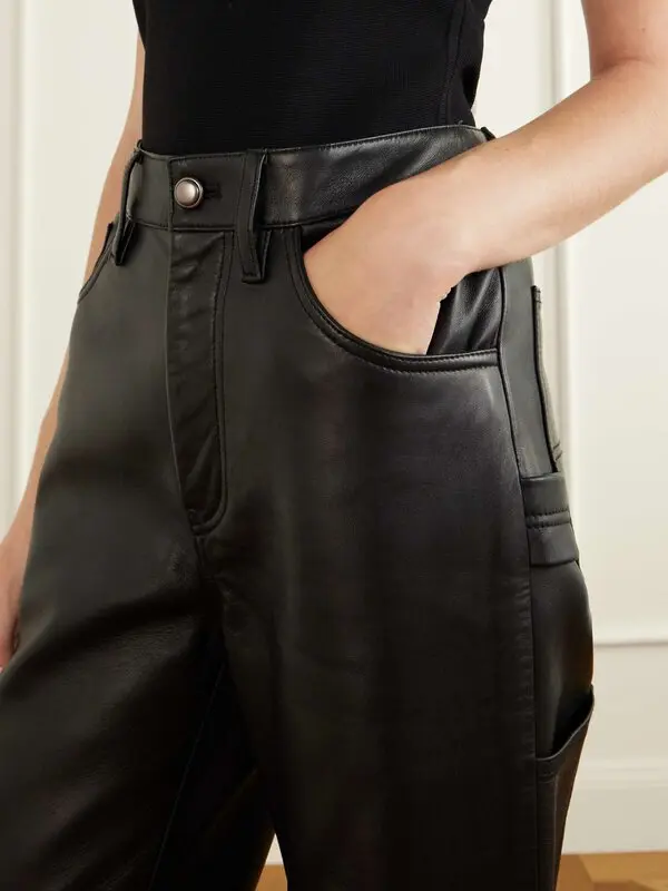 Altuzarra Mills Leather Straight-leg Pants