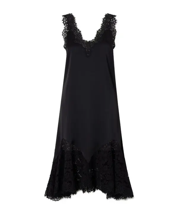 Stella McCartney Lace-trim Sleeveless Dress - Black