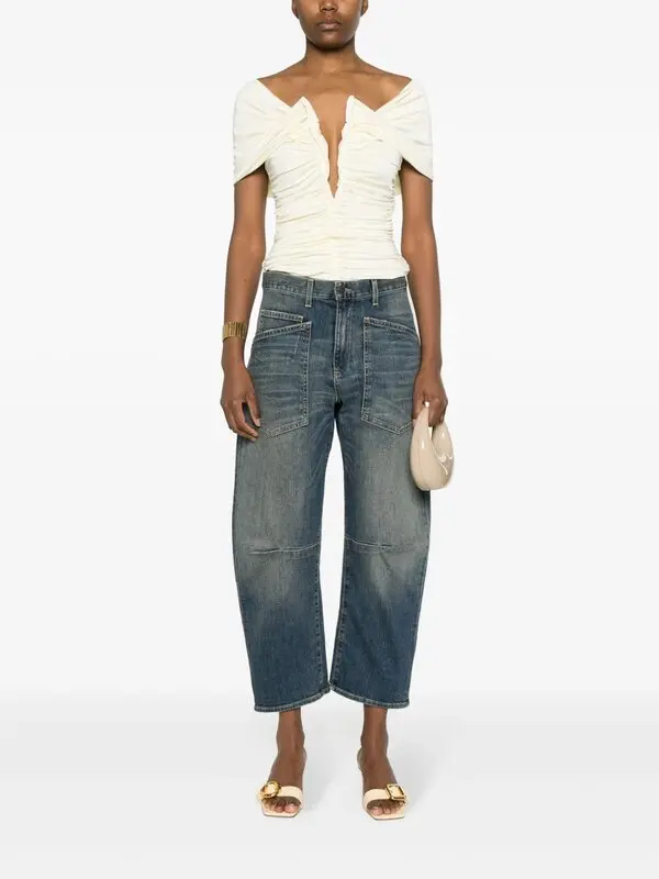 NILI LOTAN Belt-loop Jeans