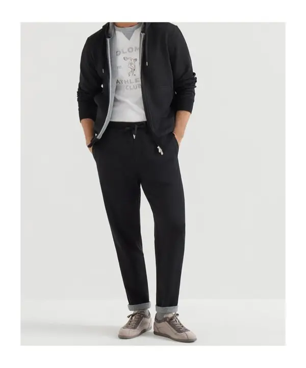 Brunello Cucinelli Nubuck And Suede Lace-up Sneakers With Slim Outsole - Stone Gray