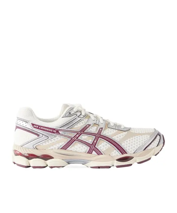 Asics Retro Breathable Mesh Running Sneakers - White