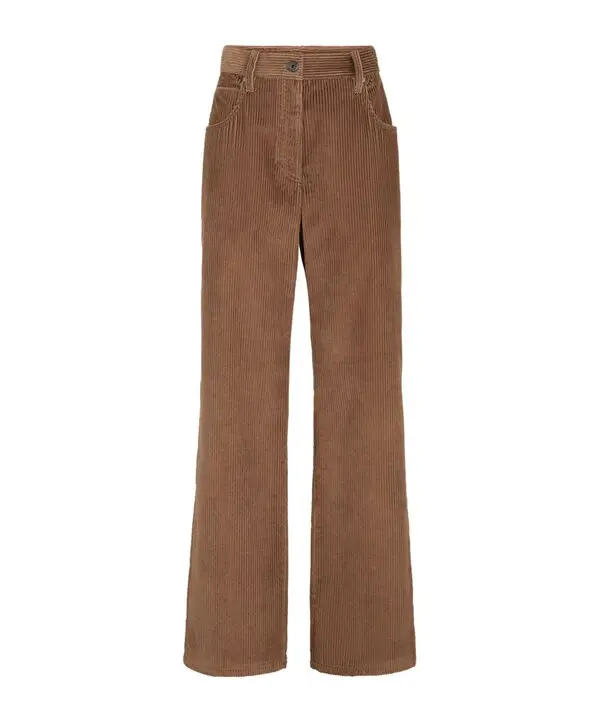 Brunello Cucinelli Cotton Corduroy Straight Monili Trousers - Dattero