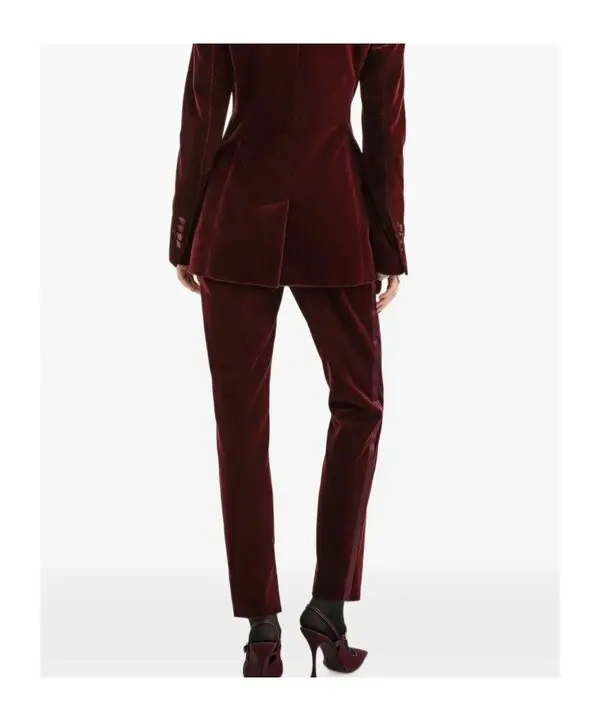 Dolce & Gabbana Tailored Velvet Trousers With Belt Loops - Brown