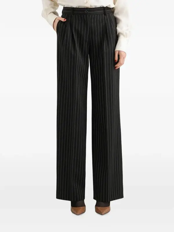 Dolce & Gabbana Wool Chalk Stripe Tailored Trousers
