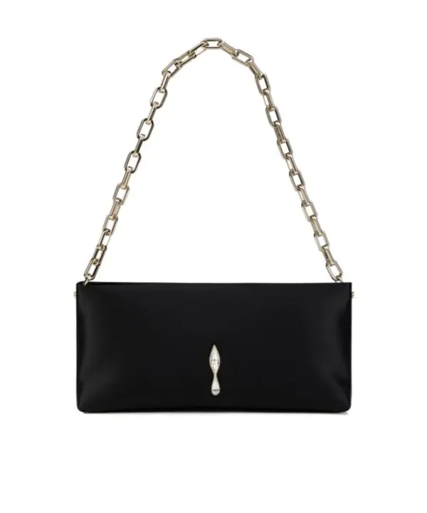 CHRISTIAN LOUBOUTIN Maykimay Chained Clutch Bag - Black