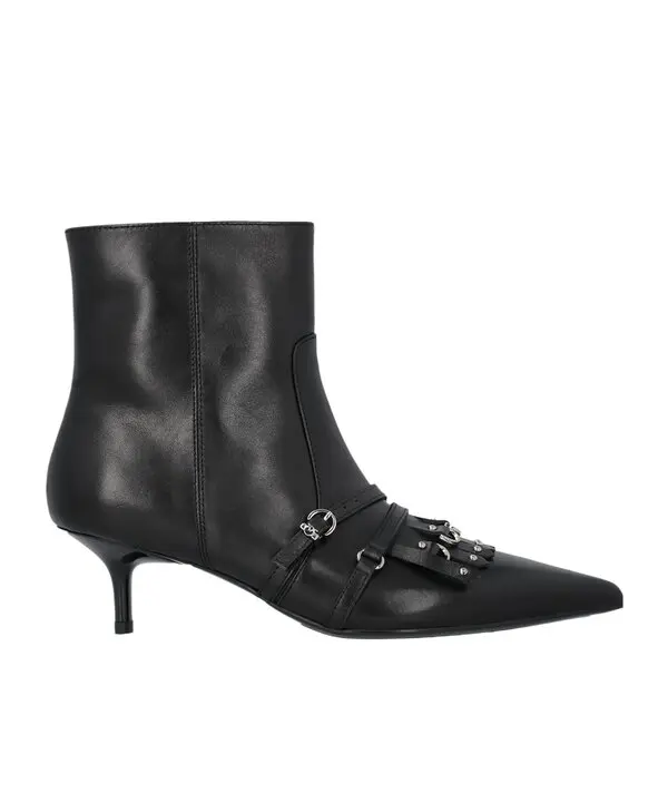 Pinko Buckled Pointed-toe Ankle Boots