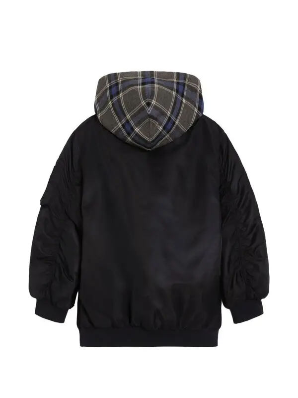 Dolce & Gabbana Twill Bomber Jacket With Logo