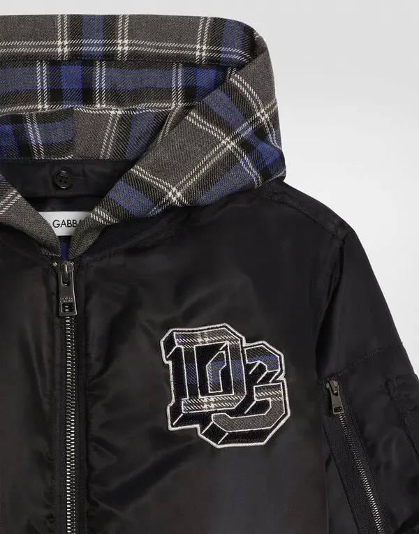 Dolce & Gabbana Twill Bomber Jacket With Logo