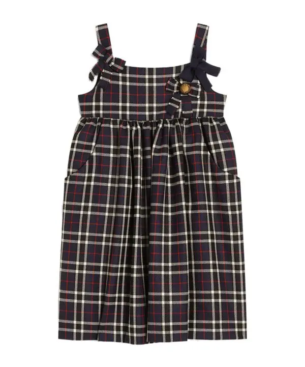 Dolce & Gabbana Virgin Wool Tartan Dress