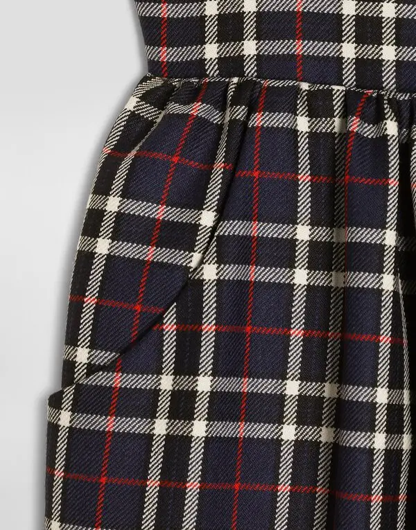 Dolce & Gabbana Virgin Wool Tartan Dress