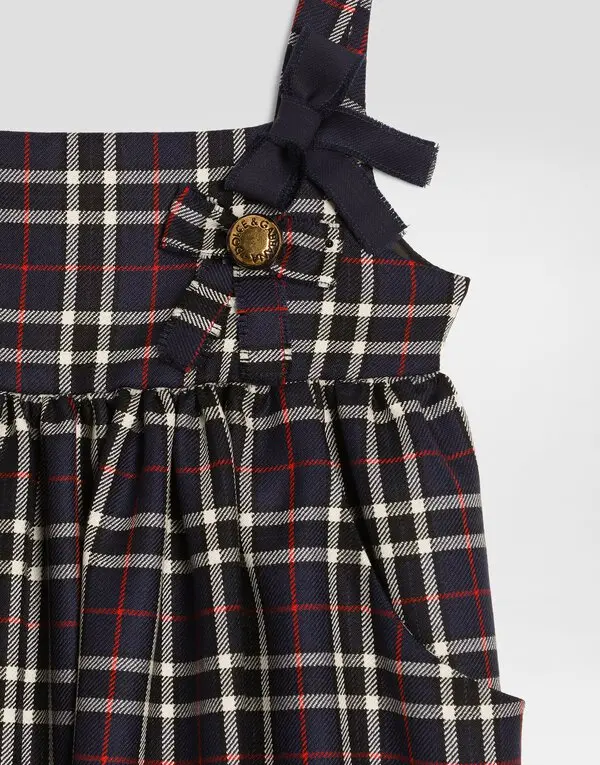 Dolce & Gabbana Virgin Wool Tartan Dress